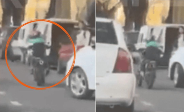 Video: apareció un nene andando en moto en plena avenida | 0223